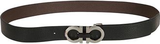 Ferragamo Homme, Accessoires, Noir, Taille: 115 CM Reversible Gancini Belt