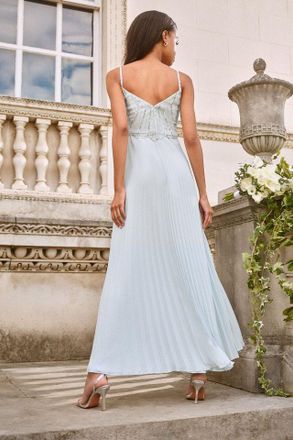 Lipsy Plisseekleid Lipsy Verziertes Maxikleid f&uuml;r Brautjungfern (1-tlg)