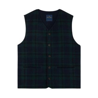 Brooks Brothers Blackwatch Strickweste - - Jackets - Herren - Blau - XL