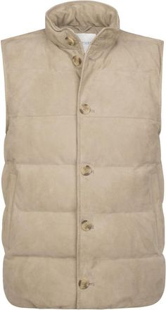 Profuomo Steppweste aus Ziegenveloursleder in