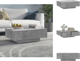 vidaXL Couchtisch Betongrau 90x60x31 cm Holzwerkstoff - Couchtisch - Wohnzimmerstil - Betonoptik - Holzmöbel - Beistelltisch