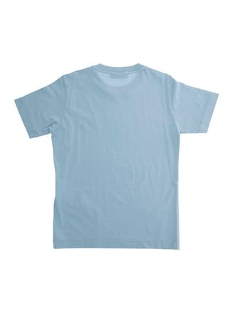 Stone Island Boys Light Blue Logo T-Shirt With Round Neck Cotton T-Shirts And Polos