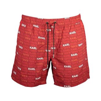 Karl Lagerfeld Rosso Poliestere Badehose - - Swimwear - Herren - Rot - S