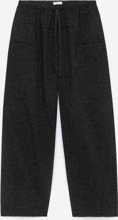 Arket Hose Mit Barrel Leg -Schwarz