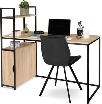 IDMarket Idmarket - Bureau bibliothèque xxl avec placard detroit design industriel