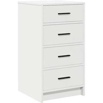 vidaXL Vidaxl - Buffet moderne avec tiroir blanc - Dimensions 40 x 41 x 75 cm - Bois ding&eacute;nierie - Rangement pratique pour salle &agrave; manger
