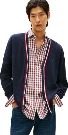 Tommy Hilfiger Herren RWB Cardigan Mw0Mw41544 Strickjacke, Blue (Desert Sky), M