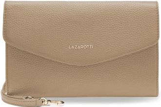 Lazarotti Bologna Pochette en cuir | Sac à bandoulière pour femme de taille moyenne 23 cm | Sac à main avec bandoulière amovible et réglable, sable, Mittelgroße