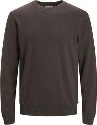 Jack & Jones Jack & Jones Jjebasic Pull &agrave; col Rond en Tricot pour Homme, Marron, L