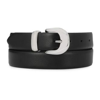 Kazar Kazar Schwarzer G&uuml;rtel mit silberner Schnalle - - Accessories - Damen - Schwarzk - 100 CM