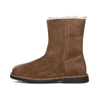 Birkenstock Braune Shearling-Zip-Stiefel f&uuml;r Damen - - Shoes - Damen - Braun - 41 EU