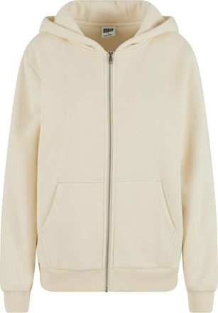 Urban Classics Ladies Fluffy Zip Cardigan whitesand, 5XL