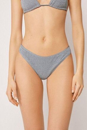 Calzedonia Brazilian-bikinihose Metallic Glow Grau
