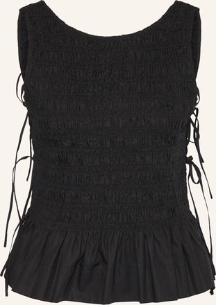 Ganni Blusentop schwarz