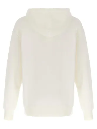 Valentino Garavani Logo-Print Brushed Cotton Hoodie - Cream