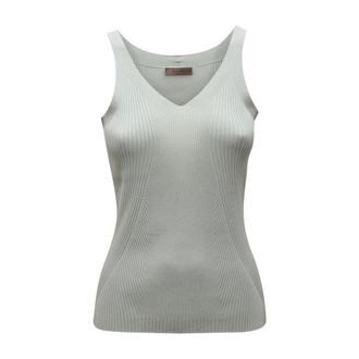 D.exterior Misto Viscosa Coste Top - - Tops - Damen - Gr&uuml;n - L
