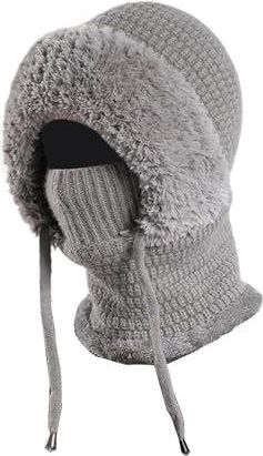 Generic Ensemble Chapeau et &eacute;charpe - Ensemble Bonnet de Neige tricot&eacute;, Chapeau dhiver et &eacute;charpe | Bonnet dhiver tricot&eacute; et Chapeau de Neige de Ski, Casquett