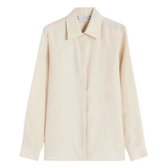 Max Mara Femme, Blouses et Chemises, Beige, Taille: 42 FR Chemise en lin