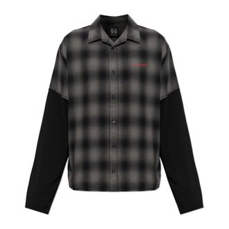 44 Label Group Chemise &agrave; effet Vintage - Homme - Chemises - Gris - Taille: 2XL
