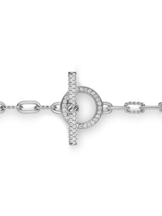 David Yurman collier DY Madison en argent sterling pav&eacute; de diamants (3 mm)