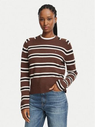 Tommy Hilfiger Pullover WW0WW51432 Dunkelbraun Regular Fit