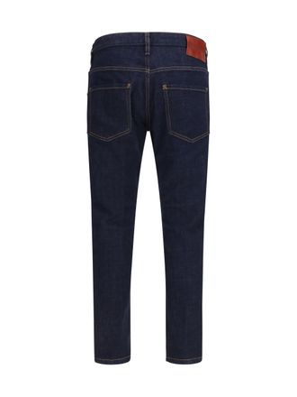 Dsquared2 Mens Slim Fit Jeans Navy Blue Cotton; Elastane