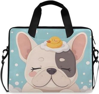 Alaza Sac pour ordinateur portable de 40,6 à 15,6 pouces - Motif grenouille mignonne - Sac pour ordinateur portable de 40,6 à 15,6 cm - Pour femme et homme 