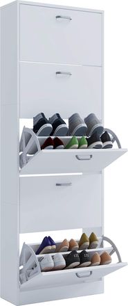 VCM Holz Schuhschrank | Maße: H. 170 x B. 59 x T. 22 cm | 5 Klappen - Sipos XL