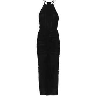 MUGLER Femme, Robes, Noir, Taille: 38 FR Robe Noire Dos Nu et Col Halter Sans Manches