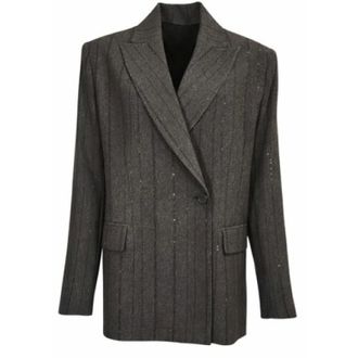 Antonelli Femme, Vestes, Gris, Taille: 40 FR Blazer Veneziana