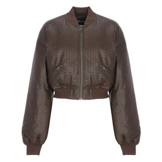 Rotate Bordeaux Bomberjacke aus Kunstleder - - Jackets - Damen - Braun - M