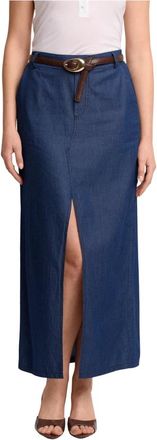 Kocca Femme, Jupes, Bleu, Taille: 36 FR Jupe crayon longue en denim classique
