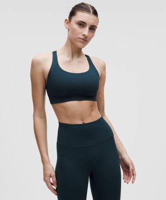 lululemon Soutien-gorge Energy Maintien moyen bonnets B &agrave; D pour Femmes - Bleu - Taille 10