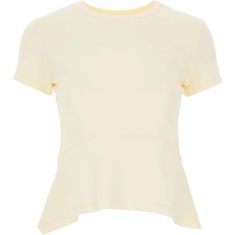 Liviana Conti Zeitloses Creme-T-Shirt - - Tops - Damen - Beige - M