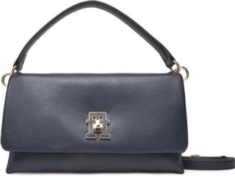 Tommy Hilfiger Femme, Sacs, Bleu, Taille: ONE Size Modern Turn Lock Convertible Crossbody Bag