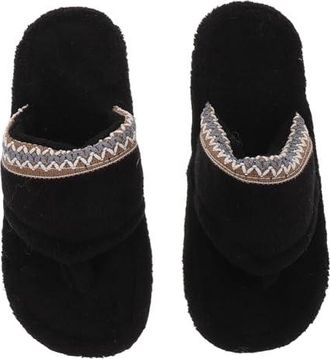 IFUNDOM Pantoufles pour Femmes Chaudes &agrave; Semelle &Eacute;paisse Mules dInt&eacute;rieur L&eacute;g&egrave;res et Confortables Taille 36-37 Coloris Noir Chauffe-Pieds Isolantes Maison en 