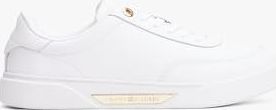 Tommy Hilfiger Baskets Cuvette Femme Essential Chic Court Cuir, Blanc (White), 40