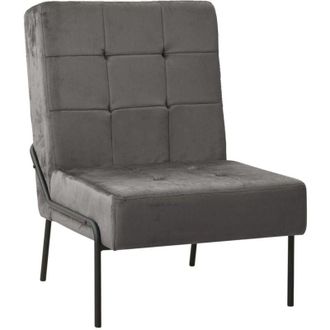 vidaXL Relaxstuhl 65x79x87 cm Dunkelgrau Samt Vidaxl