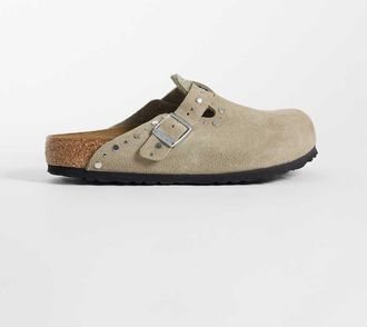 Birkenstock Boston Rivet - Sabots clout&eacute;s - Taupe-Gris