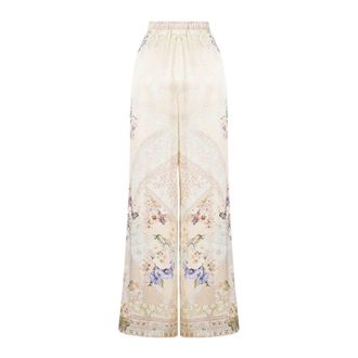 Camilla Minimal Wide Leg Pant - - Trousers - Damen - Beige - M