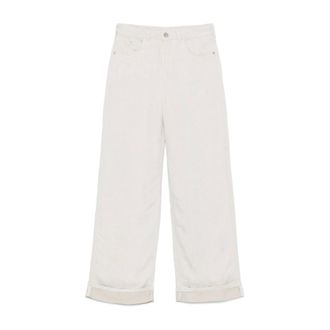 Emporio Armani Femme, Jeans, Gris, Taille: W27 Jean Gris Clair avec Patch Logo