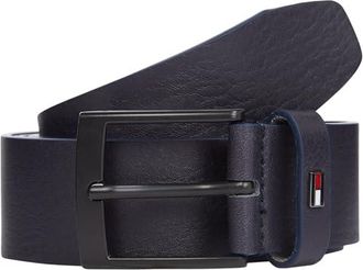 Tommy Hilfiger Homme Ceinture Adan 3,5 cm Cuir, Bleu (Space Blue), 140 cm