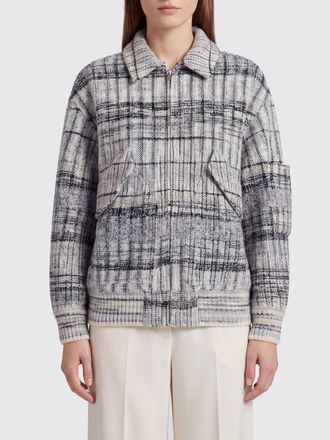 Missoni Blouson bomber en maille de laine &agrave; motif abstrait et fermeture zipp&eacute;e