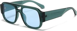 Generic Lunettes De Soleil Carrées À Grande Monture For Hommes Et Femmes, Polarisées, For Lextérieur, La Conduite, Les Fêtes, Les Vacances, Le Sport(Green)