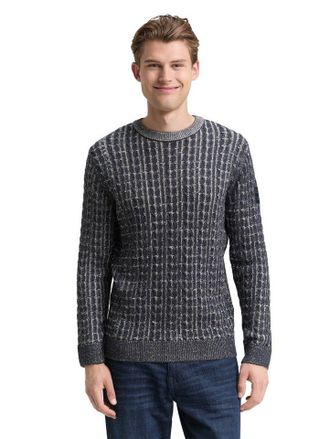 Tom Tailor Rundhalspullover mit Rippb&uuml;ndchen
