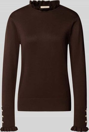 Freequent Strickpullover mit Stehkragen und R&uuml;schen Modell Katie