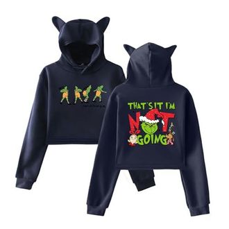 Generic Le Grinch Sweat A Capuche Femme Noel Sweet Hiver Pilou Pull Chaud Noël Polaire Sweatshirts Femmes Pulls Vêtements Deguisement Vetement Pyjama Oversize