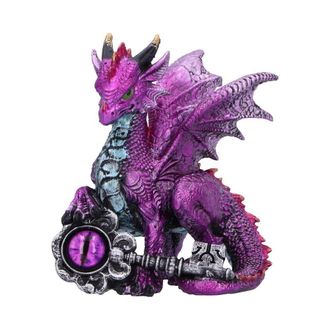 Nemesis Now Keeper of The Key Dragon Figur, handbemalt, Fantasy-Dekoration, Lila