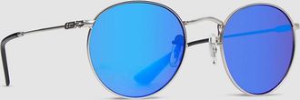 Dot Dash Velvatina Sil Satin Sonnenbrille blu chrome
