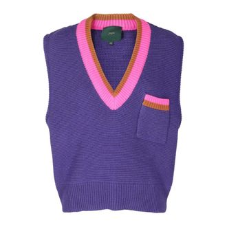 JEJIA Niedliches Baby Cami f&uuml;rs College - - Knitwear - Damen - Lila - XS